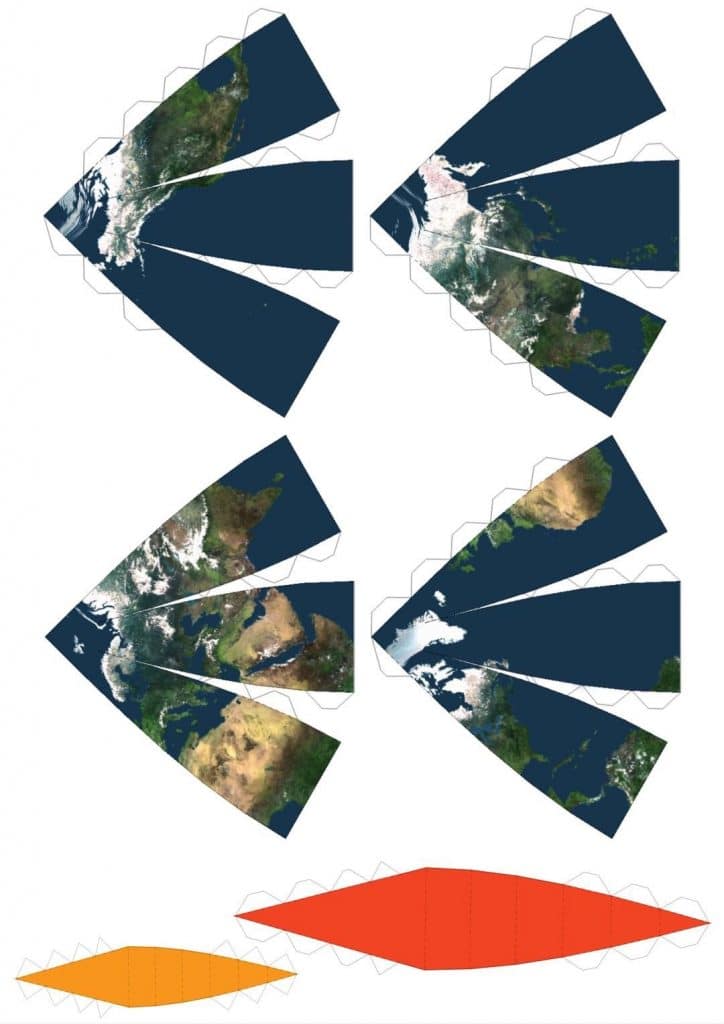 โมเดลโครงสร้างโลก โมเดลกระดาษ Earth Planet Papercraft - ครูอาชีพดอทคอม